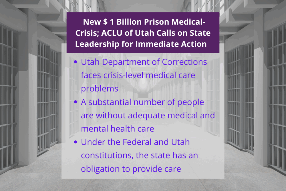 The ACLU of Utah, ACLU National Prison Project Urge Governor Cox and ...